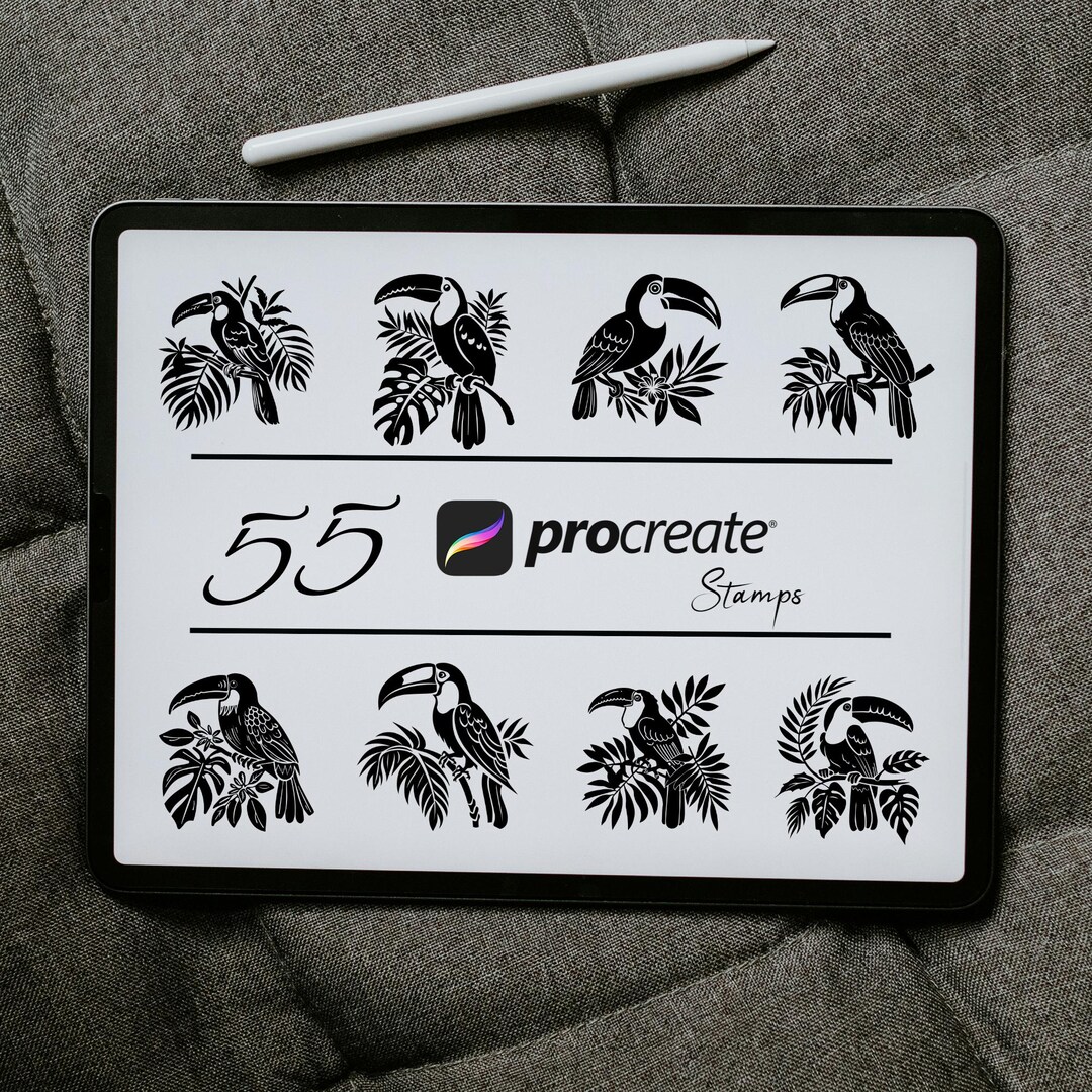 Toucan Bird Procreate Stamp Set | Animal Procreate Brushes, Nature ...