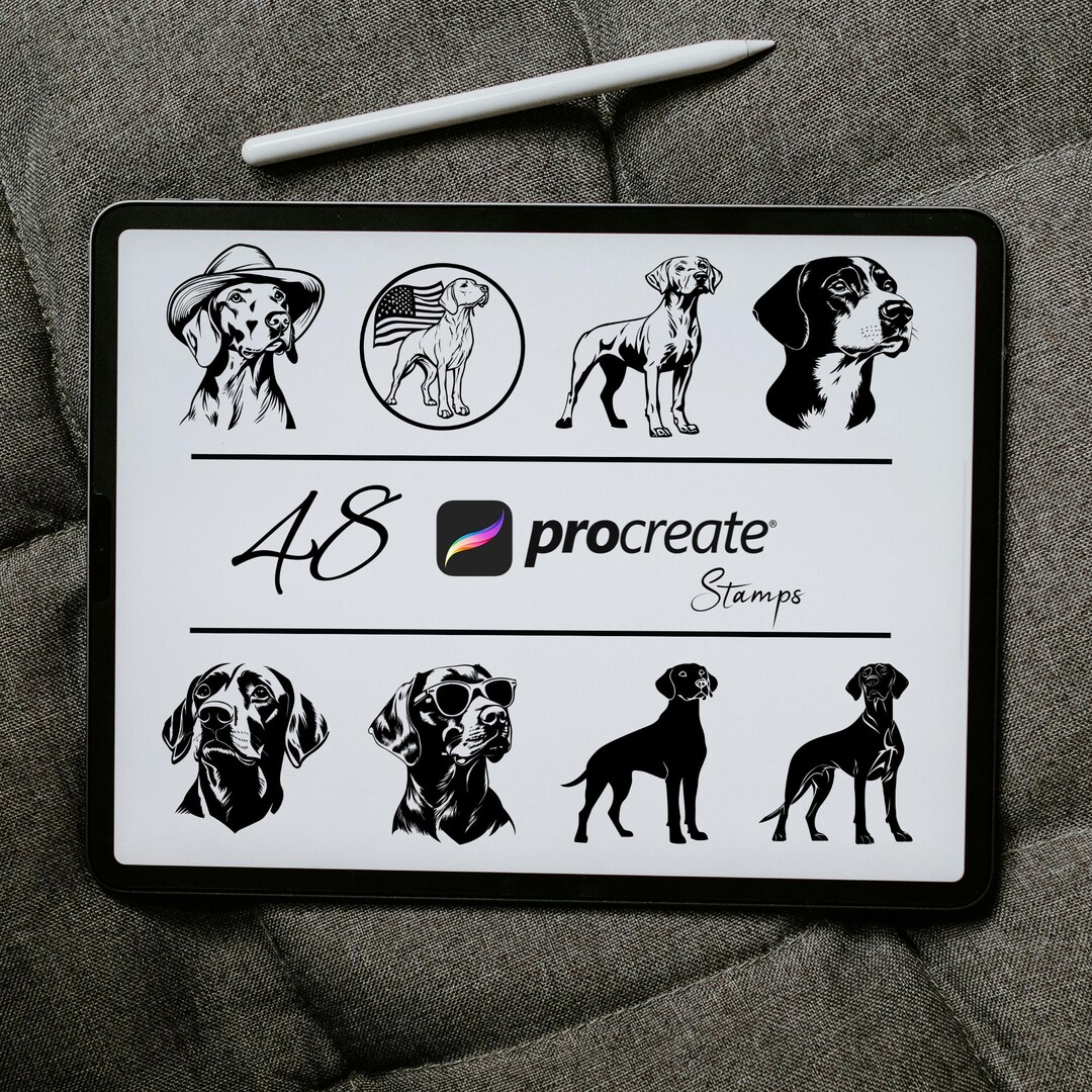 English Pointer Procreate Stamps, Procreate Dogs Stamp Brushes, Cute ...
