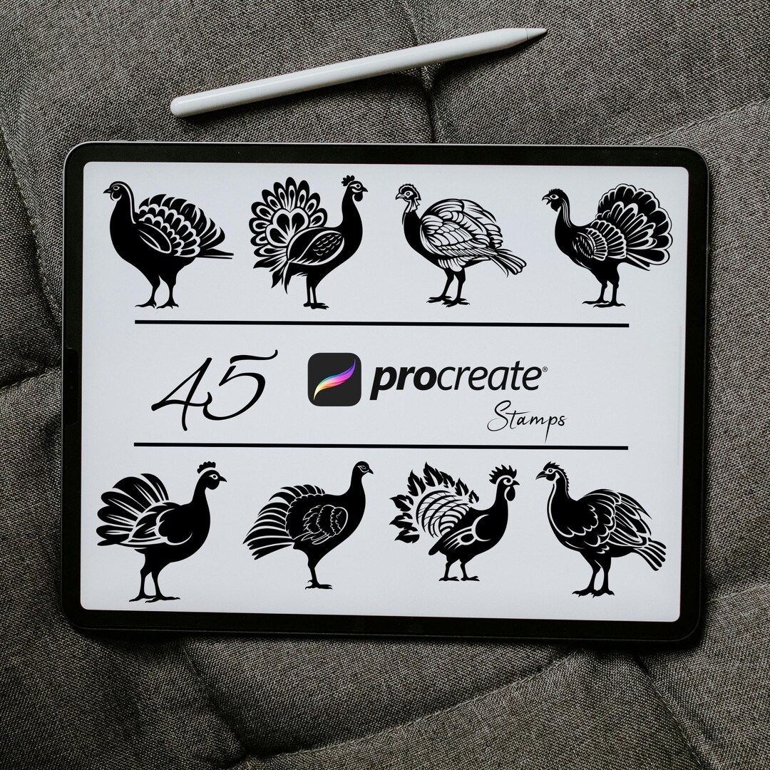 Turkey Bird Procreate Stamp and Brushes | Animal Procreate Brushes ...