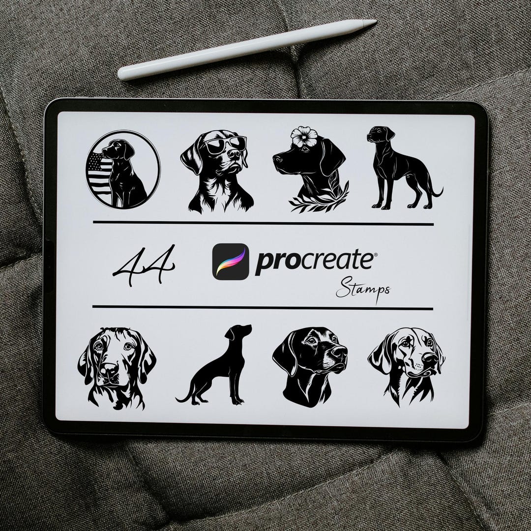 Plott Hound Procreate Stamp | Procreate Dog Stamp | Cute Dog Procreate ...