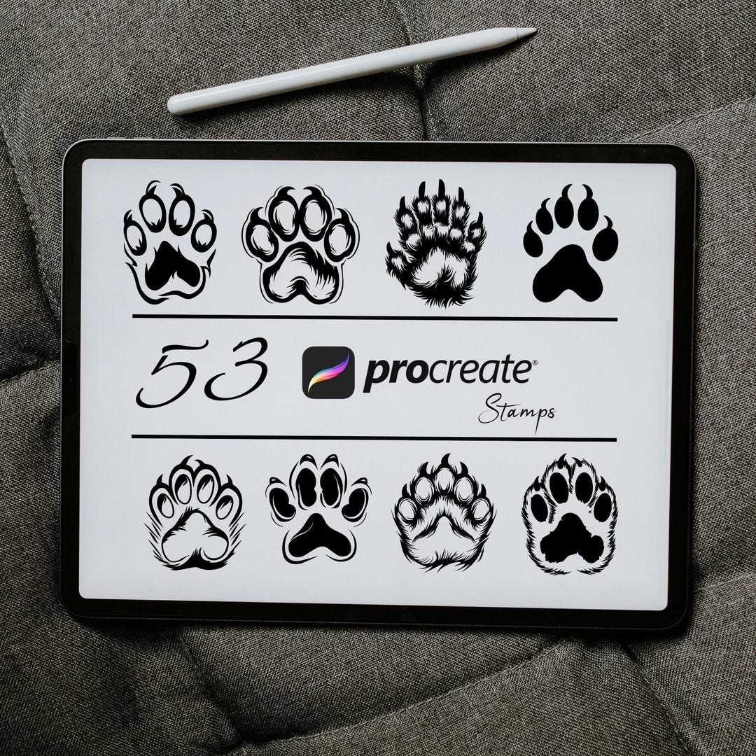 Animal Paws Procreate Stamps, Procreate Brushes and Stamps, Animal Stamps, Animal Brushes Pack ...