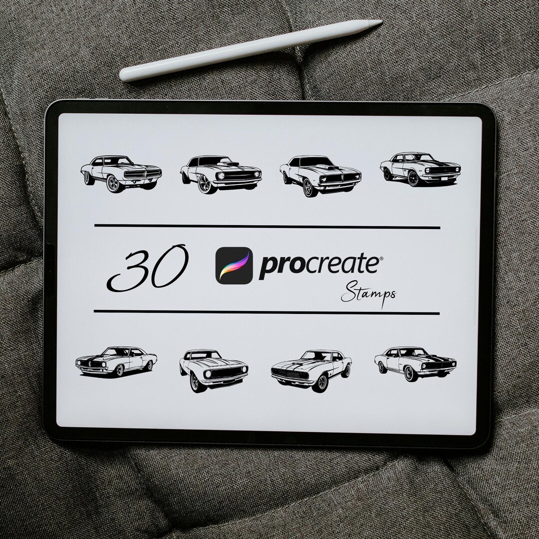 Muscle Car Procreate Stamps, Procreate Sports Car, Procreate Vehicle ...