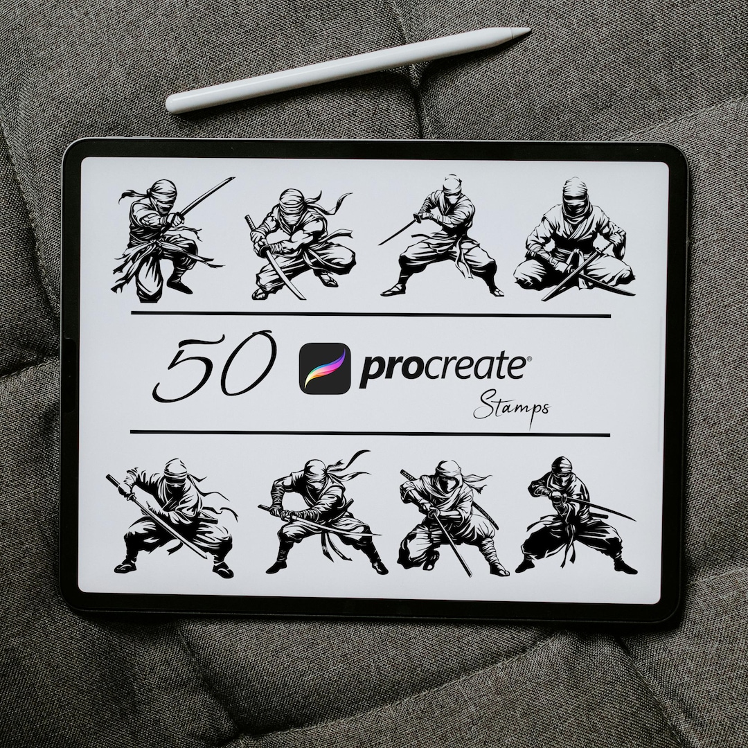 Ninja Procreate Stamps: Karate & Taekwondo Brush Set (digital Download ...
