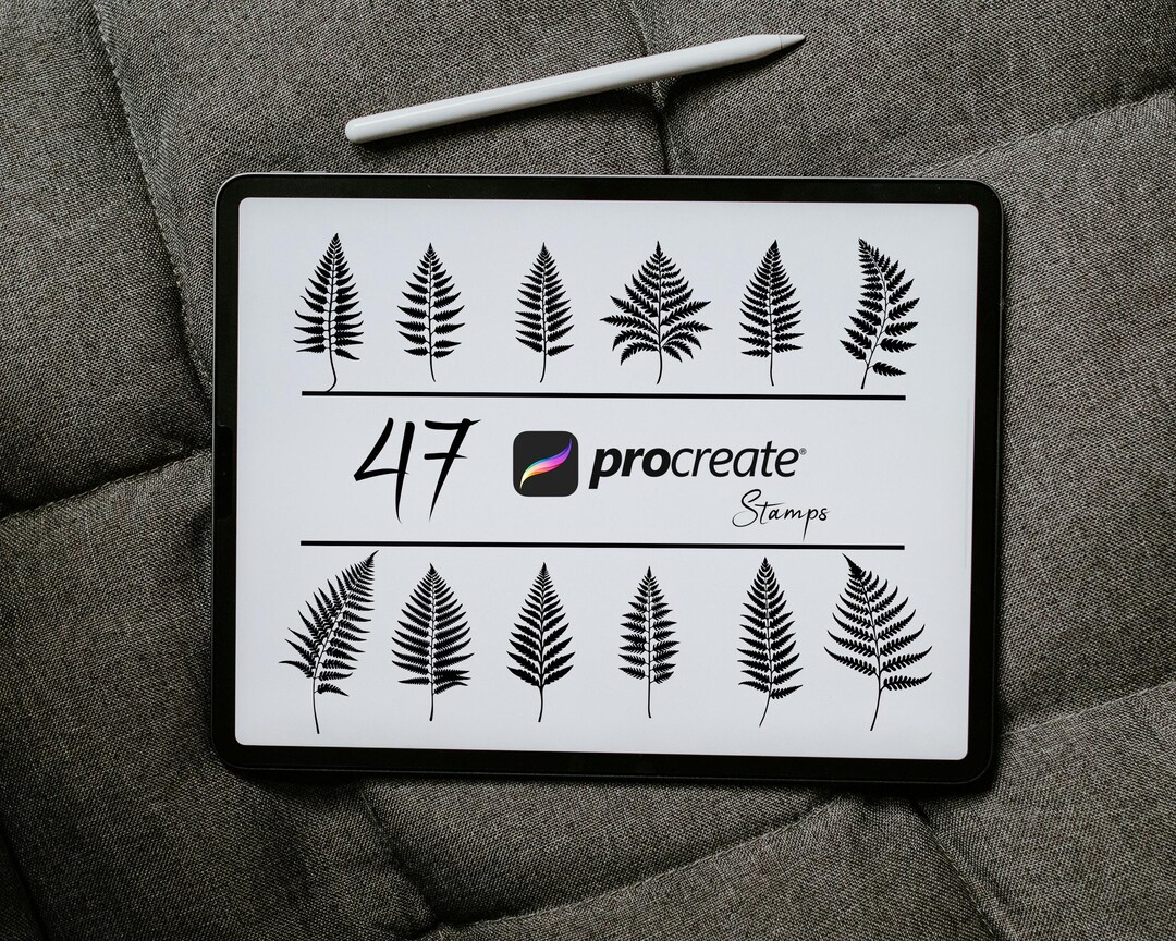 Fern Leaves Procreate Brushes and Stamps, Fern Stamps, Fern Brushes ...