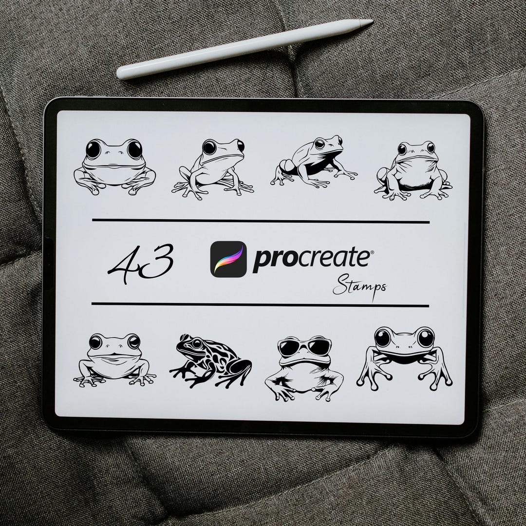 Pacman Frog Procreate Stamps: Wildlife Animal Brushes (digital Download ...