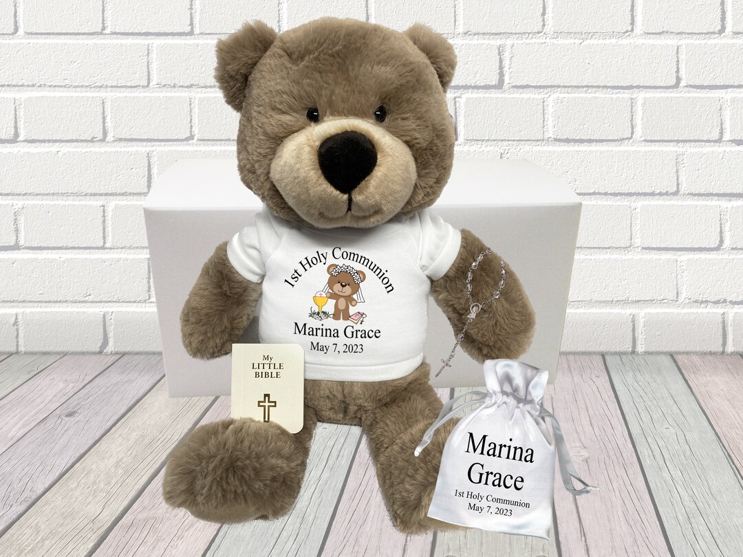 Personalized First Communion Teddy Bear Gift Set 14 - Etsy