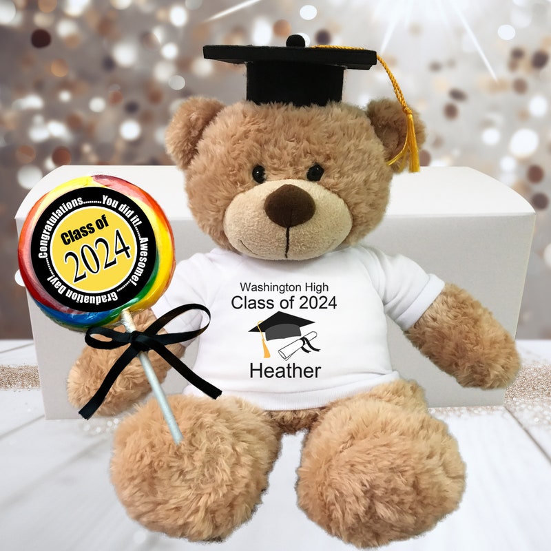 Graduation Plush Bear - Etsy