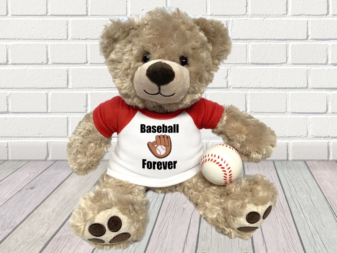 Personalized Baseball Teddy Bear - 13 Inch Honey Vera Bear - Etsy