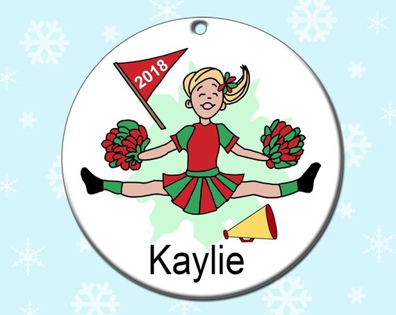Cheerleading Christmas Ornament Personalized Cheerleader | Etsy