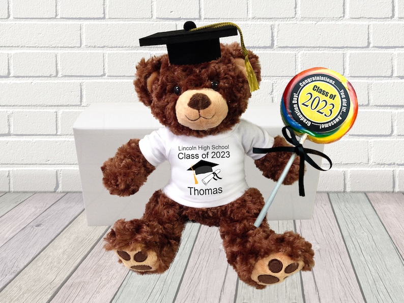 Personalized Graduation Teddy Bear Gift Set 13 Brown - Etsy