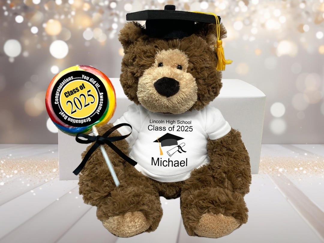 Personalized Graduation Teddy Bear Gift Set - 14 Inch "bear Hugs ...