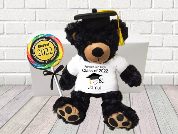 Personalized Graduation Teddy Bear Gift Set 13 Black | Etsy