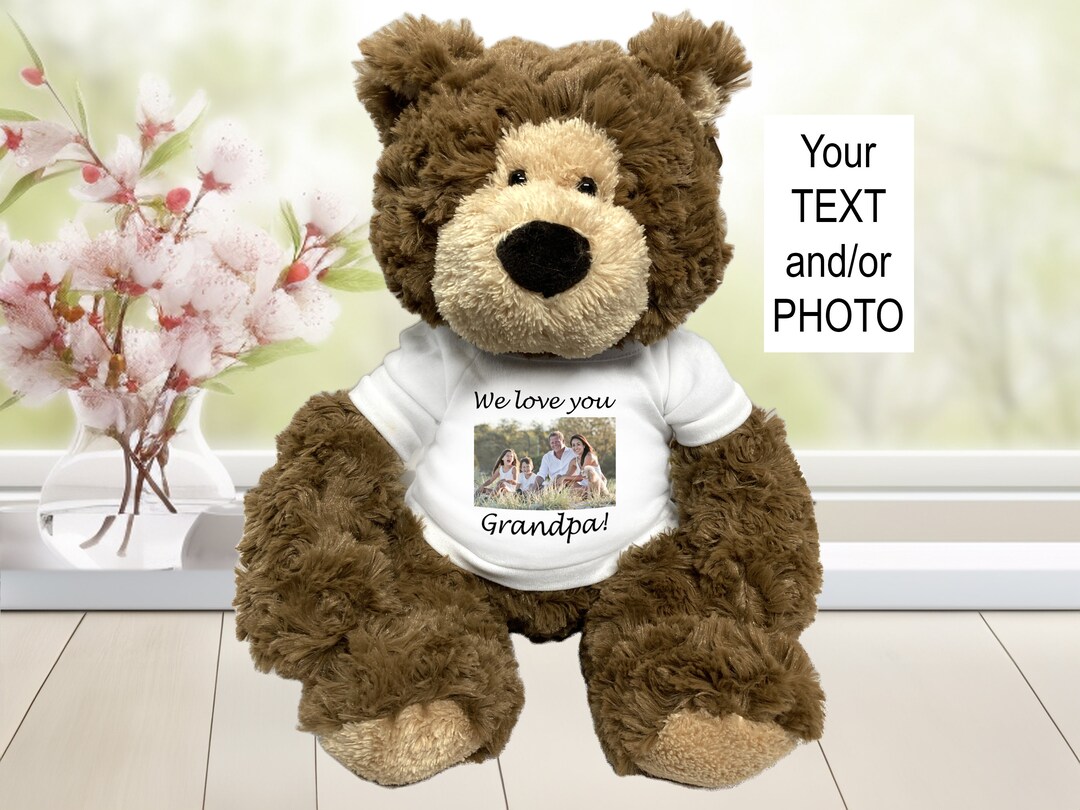 Personalized Teddy Bear With Your Photo And/or Text - 14 Inch "bear ...