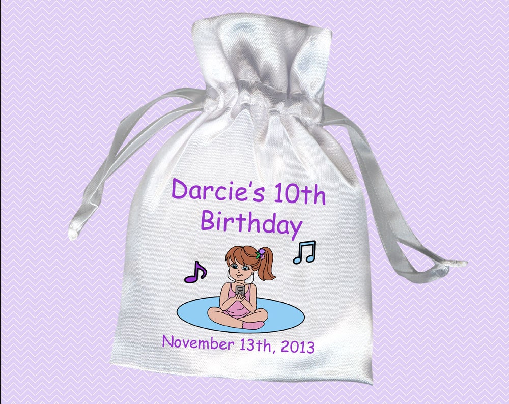Sleepover Girl Birthday Party Favor Bags pack of 10 | Etsy