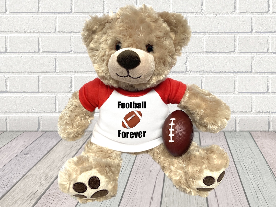 Personalized Football Teddy Bear - 13 Inch Honey Vera Bear - Etsy
