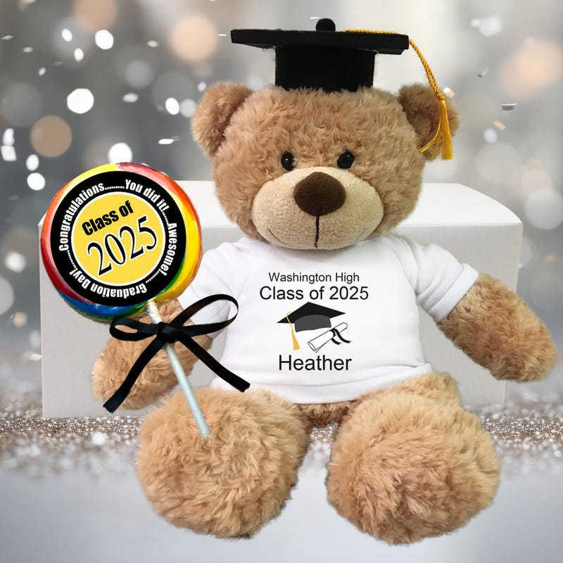 Graduation Plush Bear - Etsy