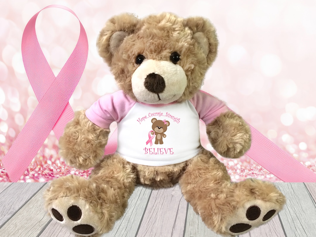 Breast Cancer Support Teddy Bear - Personalized 13" Honey Vera Bear ...