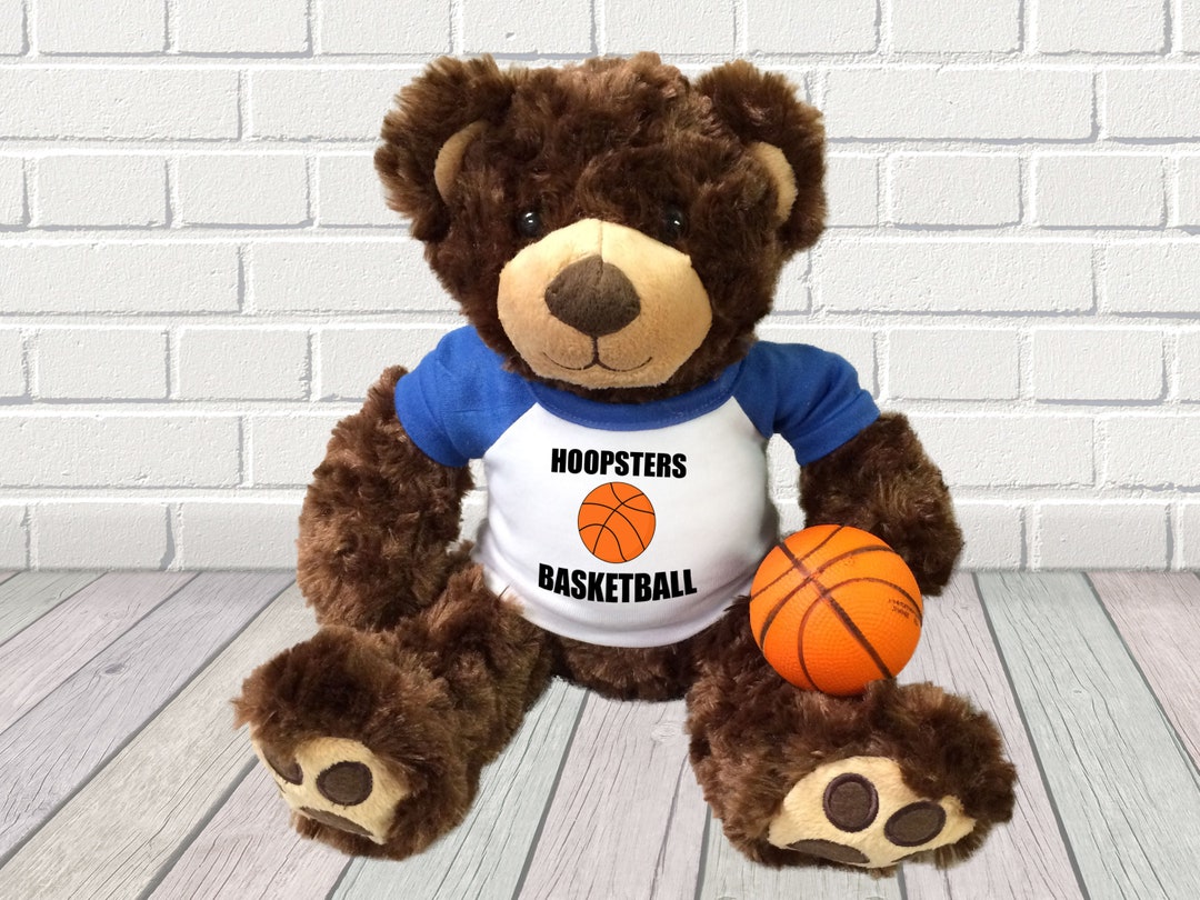 Personalized Basketball Teddy Bear - 13 Inch Brown Vera Bear - Etsy