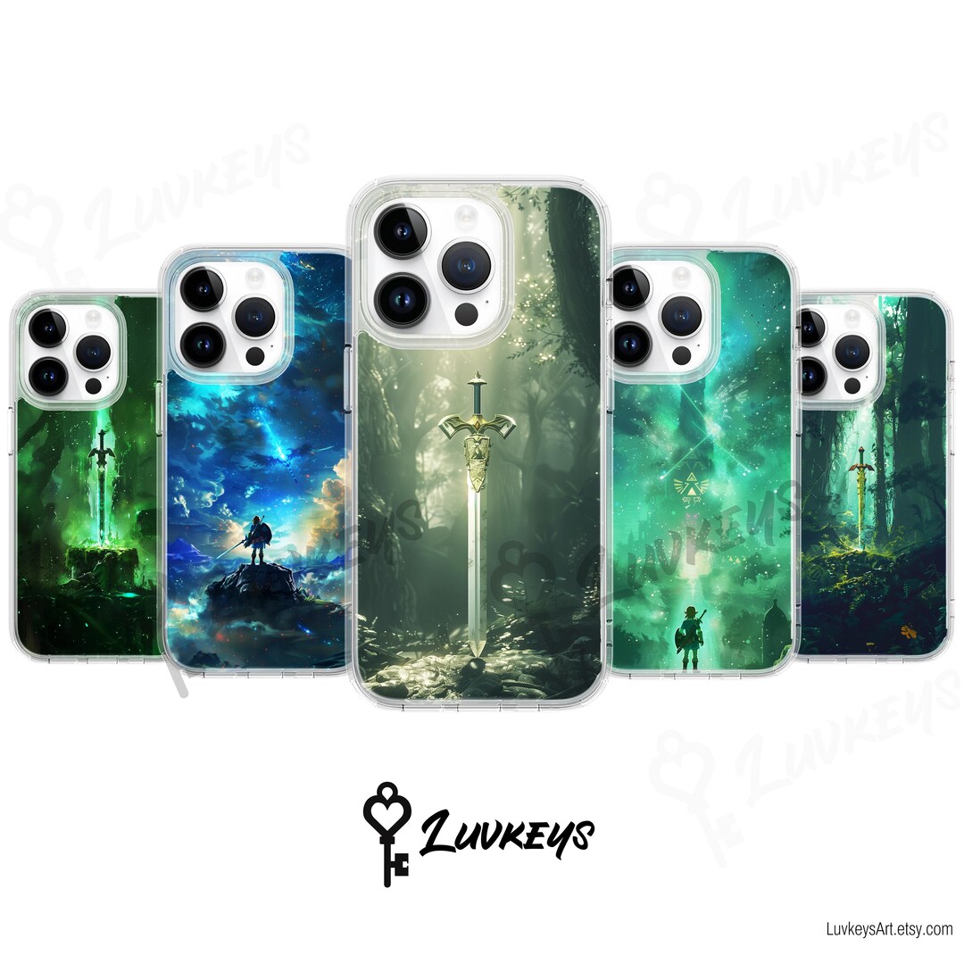 Legend of Zelda Master Sword Art Phone Case for iPhone 16 15 14 Pro Max ...