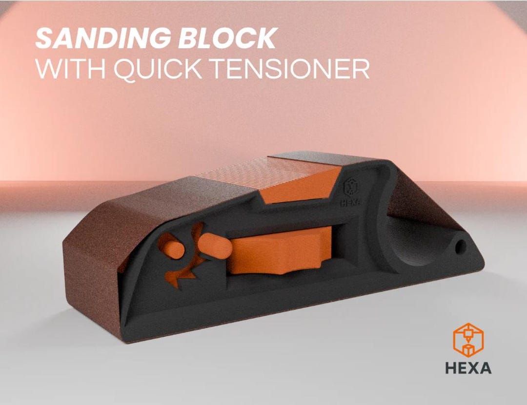 Sanding Block for Curved & Flat Surfaces | Ergonomic Hand Tool | Quick ...