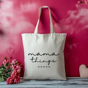 Mama Things Tote Bag, Mom Life Bag, Mothers Day Bag, Christmas Mom Gift ...