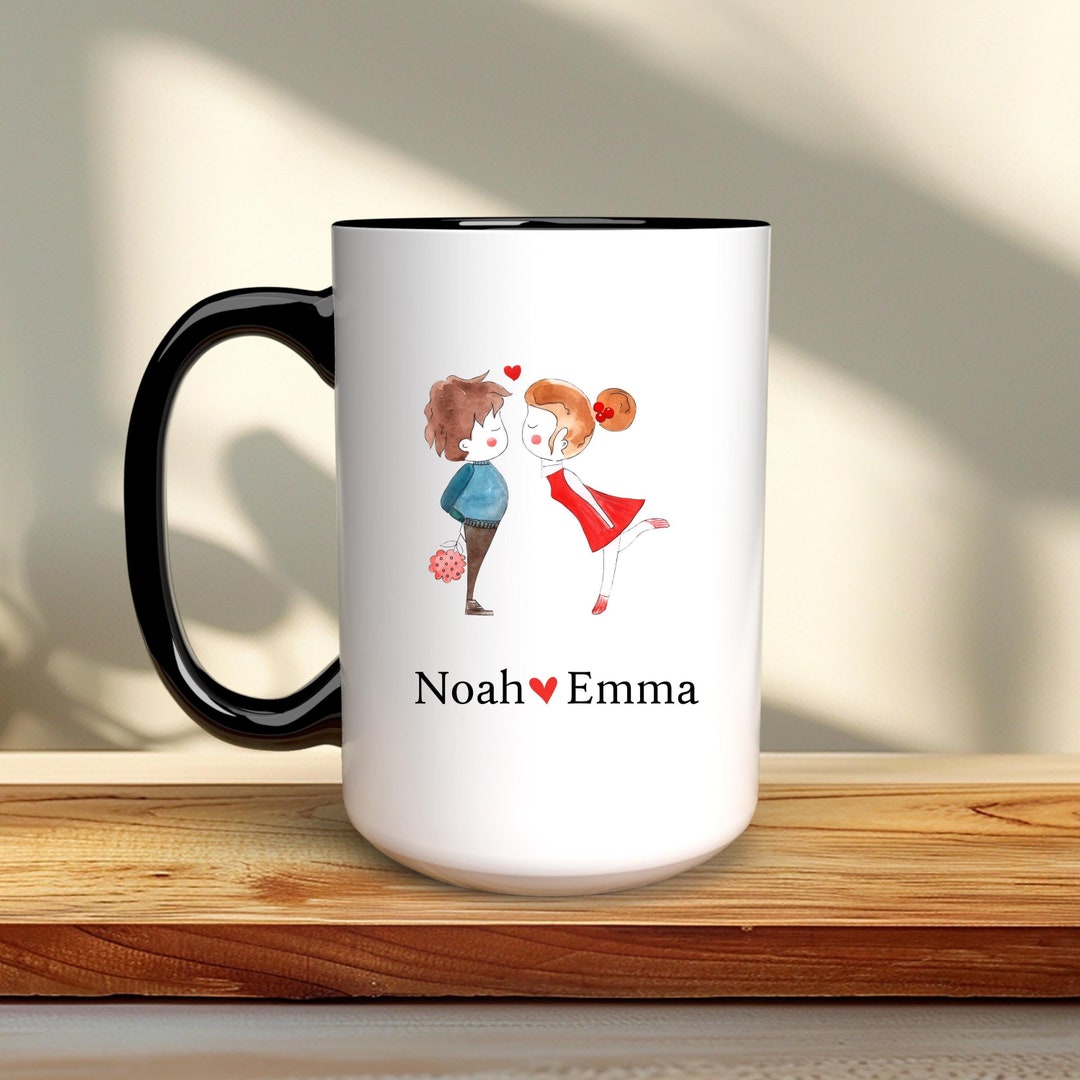 Personalized Couple Mug, Custom Valentines Day Mug,kiss Mug Gift for ...