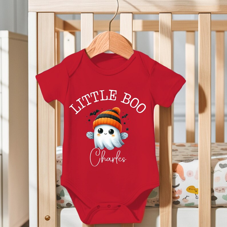 Personalized Little Boo Ghost Baby Bodysuit: First Halloween Outfit - Etsy