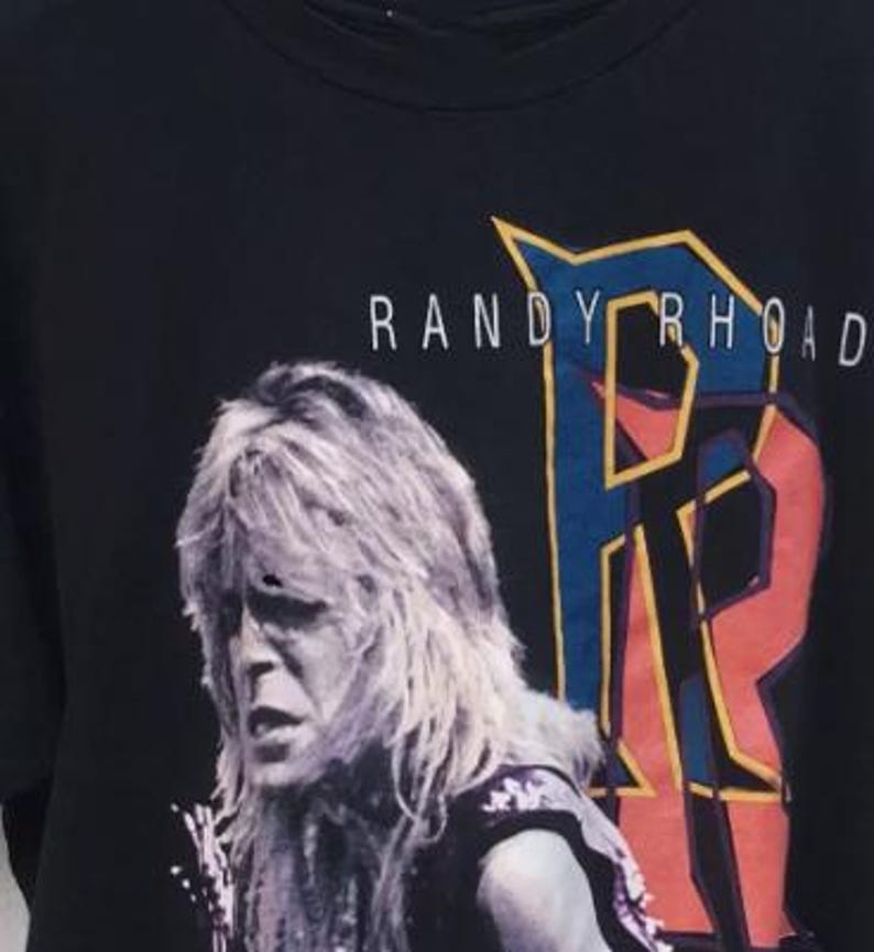 Vintage Randy Rhoads Men T-shirt Black Short Sleeve - Etsy