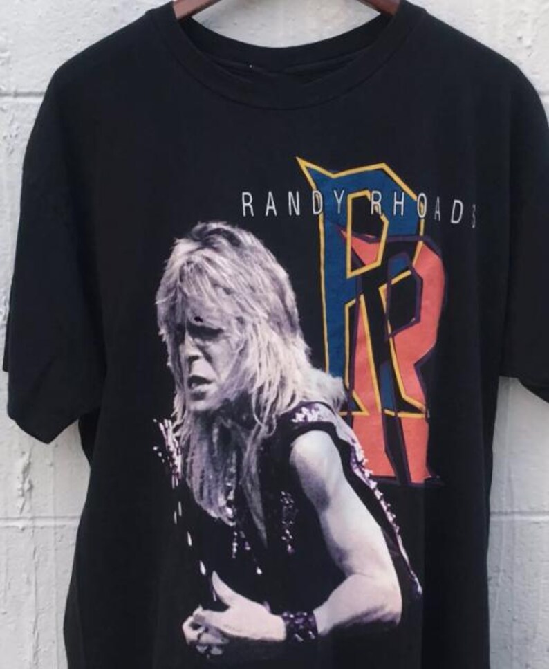 Vintage Randy Rhoads Men T-shirt Black Short Sleeve - Etsy