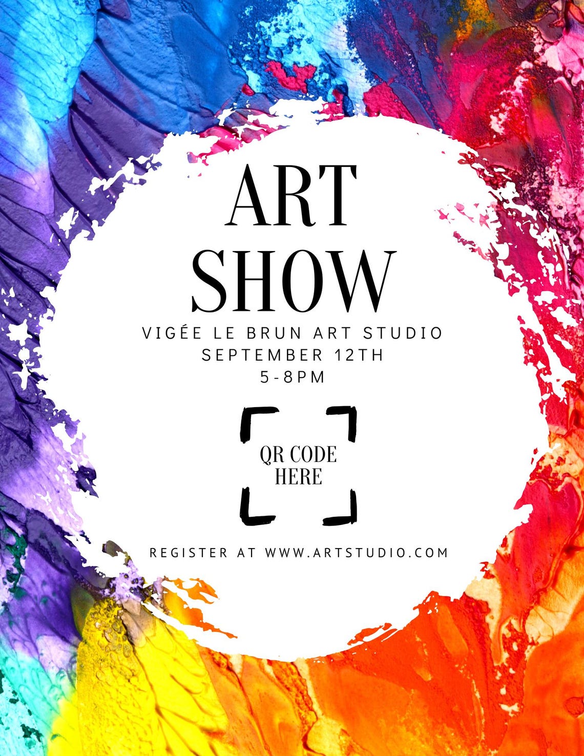 8.5"x11" Customizable Art Show Flyer Template - Etsy