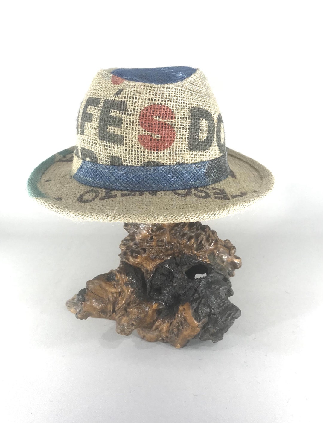 Coffee Hessian Brimmed Hat - Etsy