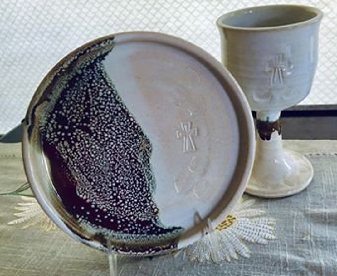 Communion Set in Espresso Mint Glaze - Etsy