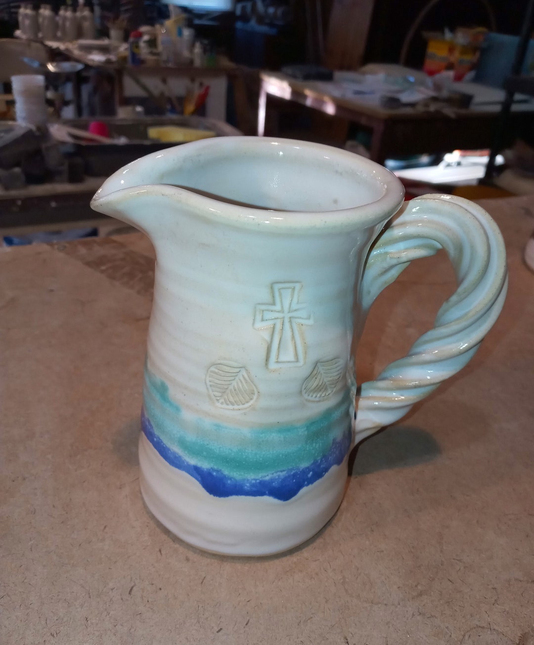 Communion Pitcher in Our Ocean Breeze Glaze - Etsy