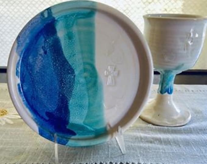The Grace of the Lord, Stoneware Pottery Communion Set - Etsy