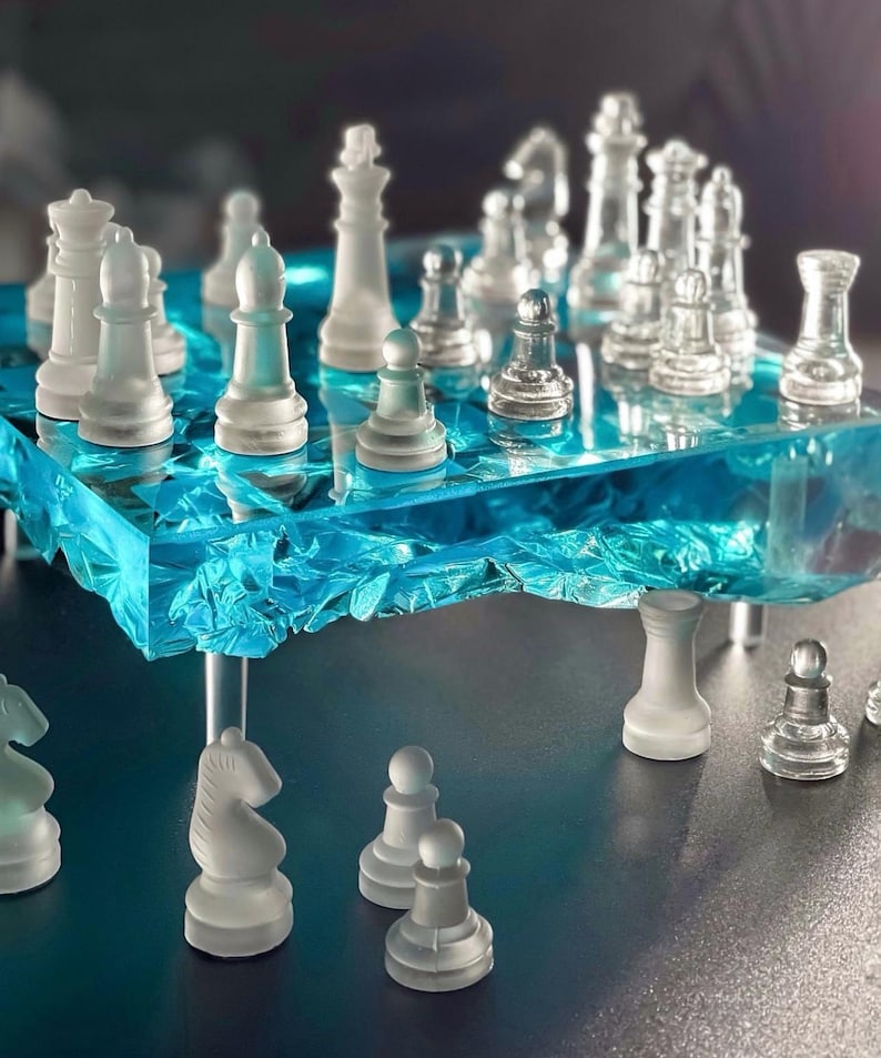 Handmade Resin Ice Chess Set - Floating Iceberg Design - Etsy