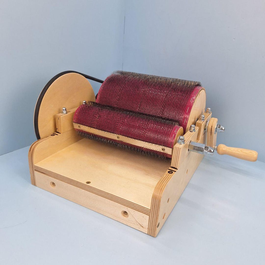 Drum Carding Machine Hand Drum Carder Wool Processing Spinning 96 TPI ...