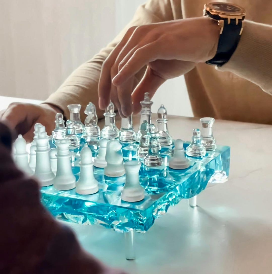 Handmade Resin Ice Chess Set - Floating Iceberg Design - Etsy