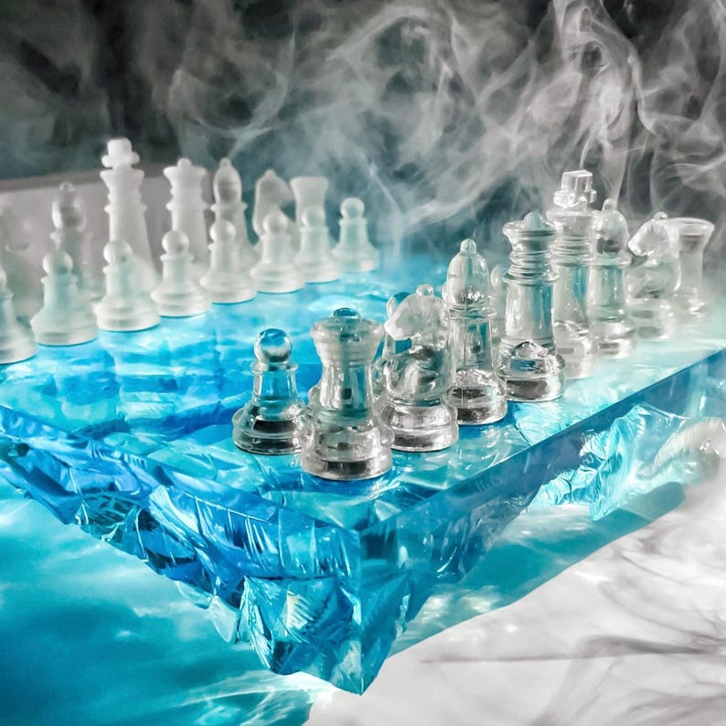 Handmade Resin Ice Chess Set - Floating Iceberg Design - Etsy