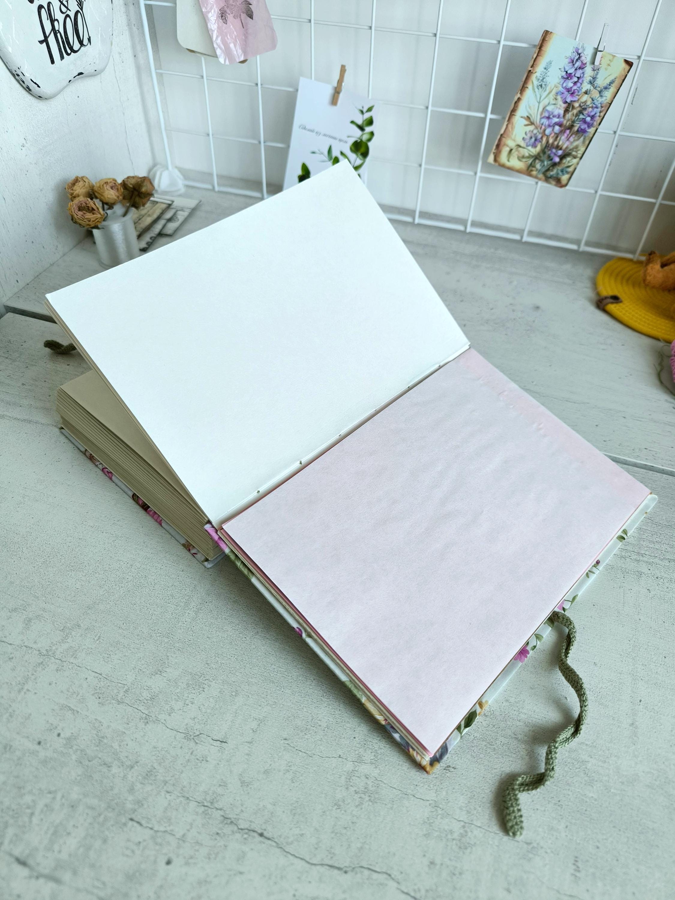 Notebook With Watercolor Paper and Shabby Ties Handmade Coptic Bound ...