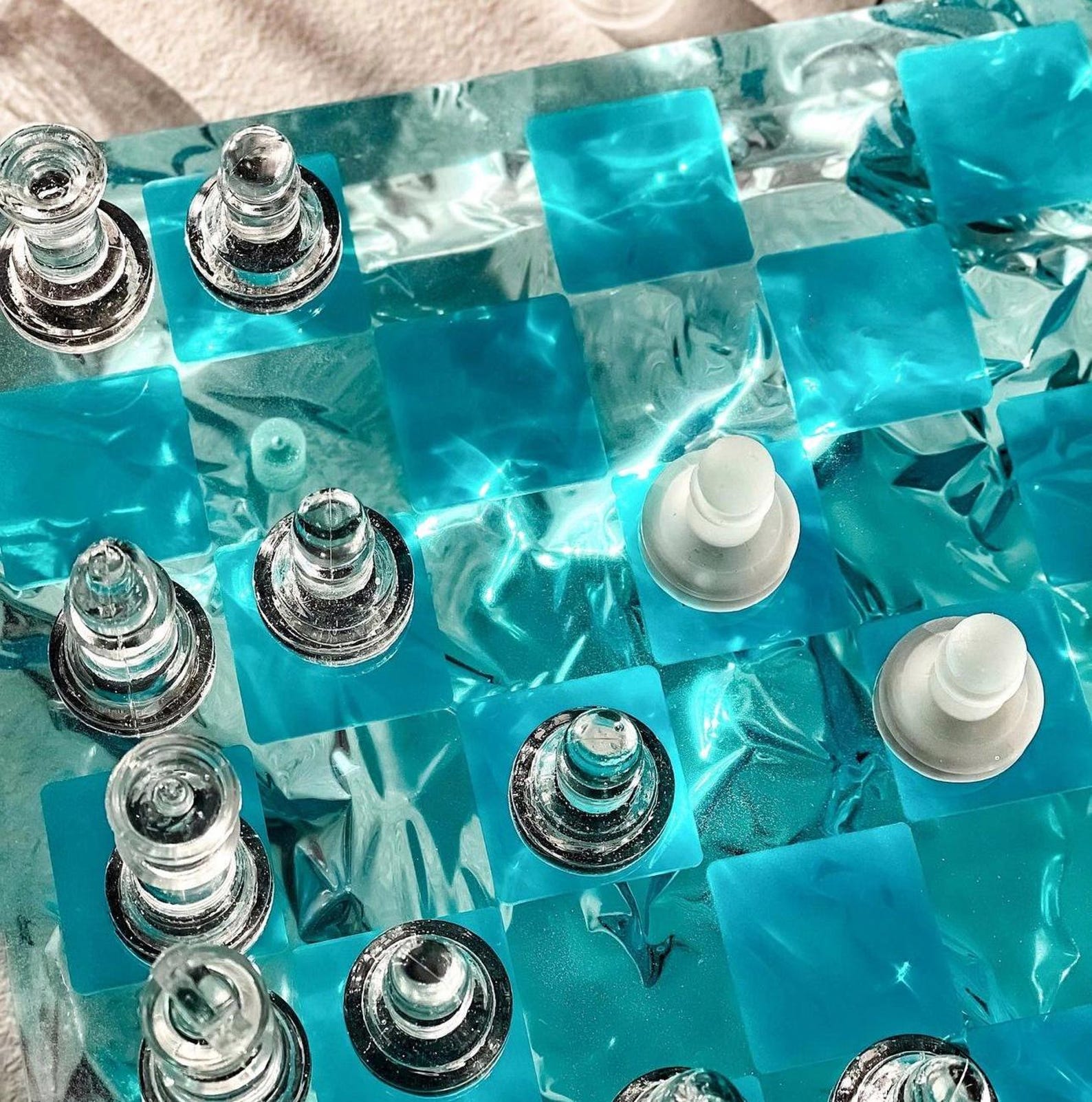 Handmade Resin Ice Chess Set - Floating Iceberg Design - Etsy