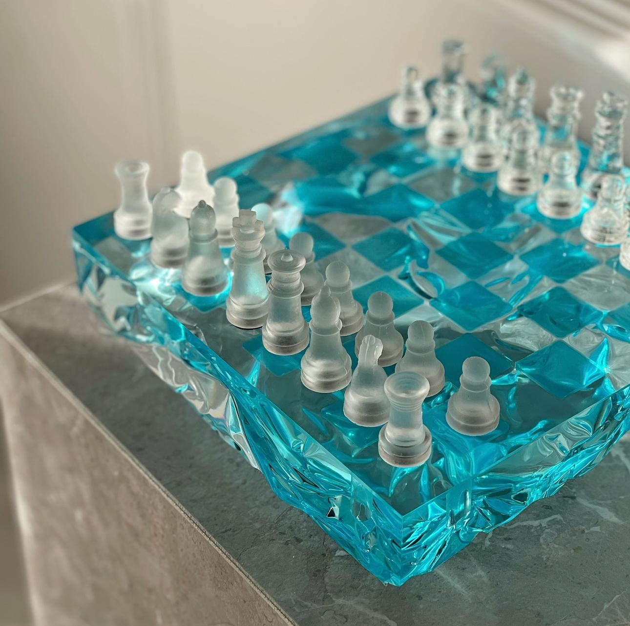 Handmade Resin Ice Chess Set - Floating Iceberg Design - Etsy