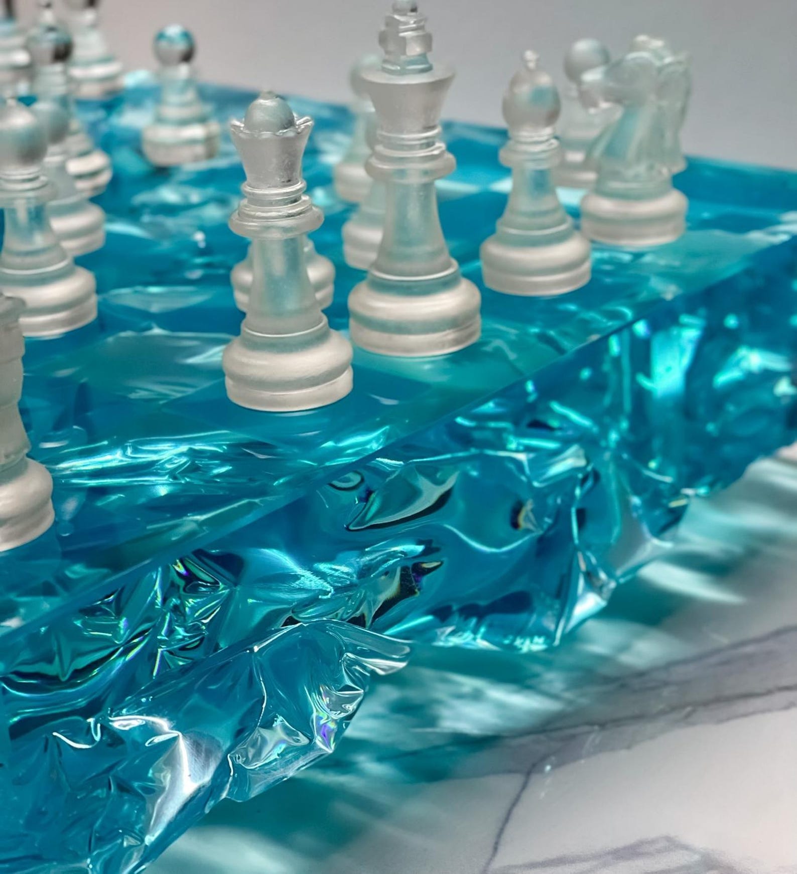 Handmade Resin Ice Chess Set - Floating Iceberg Design - Etsy