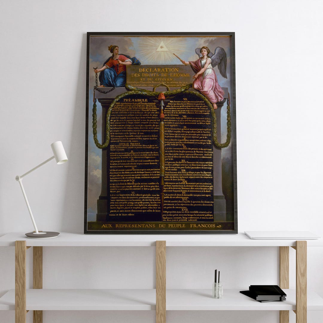 French Revolution Declaration Poster by Le Barbier – Liberty Equality ...
