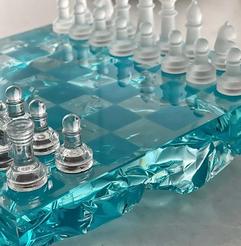 Handmade Resin Ice Chess Set - Floating Iceberg Design - Etsy