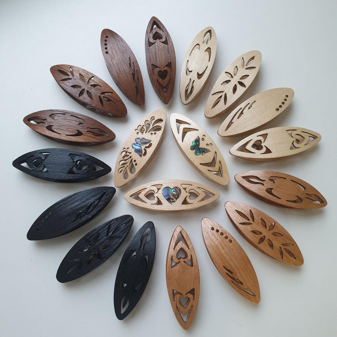 Wooden Tatting Shuttle Cutouts Mother-of-pearl MOP Inlays in ...