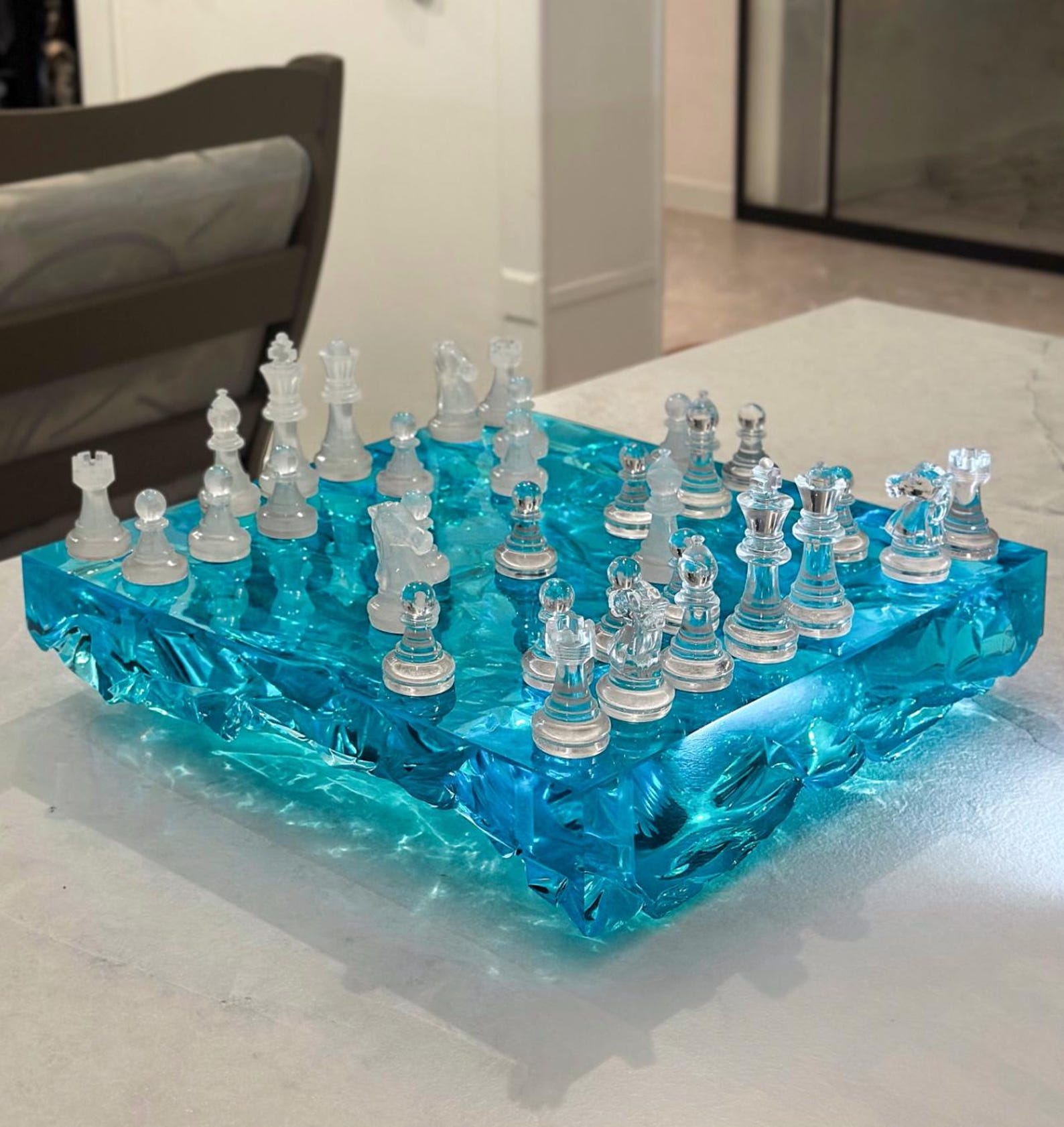 Handmade Resin Ice Chess Set - Floating Iceberg Design - Etsy