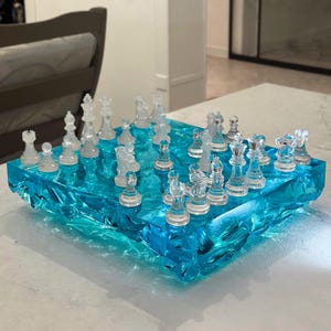 Handmade Resin Ice Chess Set - Floating Iceberg Design - Etsy