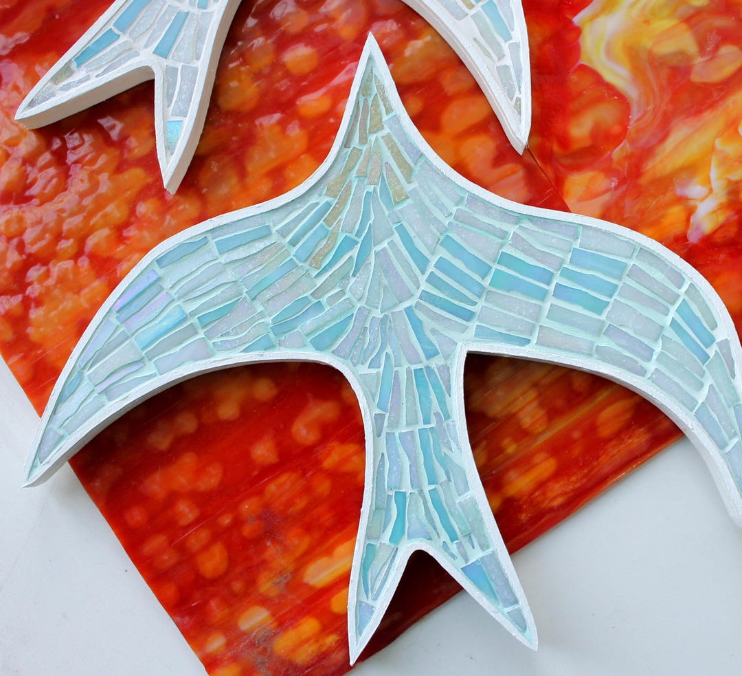 Stained Glass Mosaic “bird” - Handmade Bird Wall Art, Nature-inspired ...