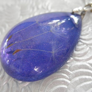 3 Wishes-3 Dandelion Seeds Encased In Glass Teardrop | Etsy