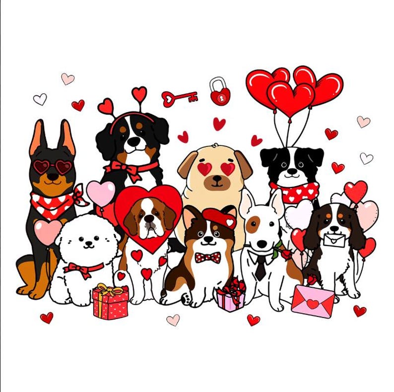 Dog Valentine Png, Valentine Dog Png, Dog Mom Png, Valentine's Day Png ...